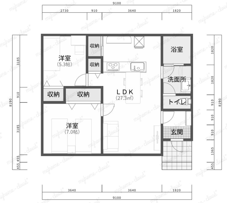 【20坪1LDK】タマホーム500万円の家の間取りはこれ！ | 東京マイホームカフェ